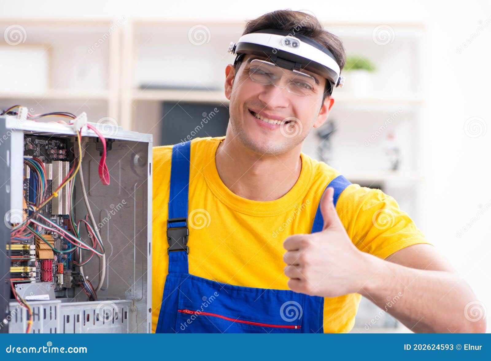 Computer Repair Technician Repairing Hardware Stock Image - Image of ...