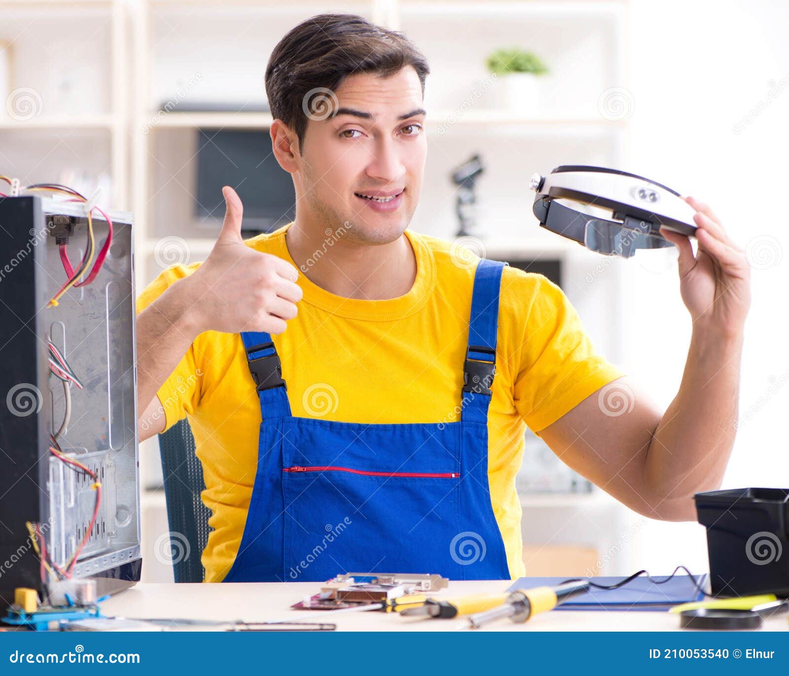 Computer Repair Technician Repairing Hardware Stock Photo - Image of ...