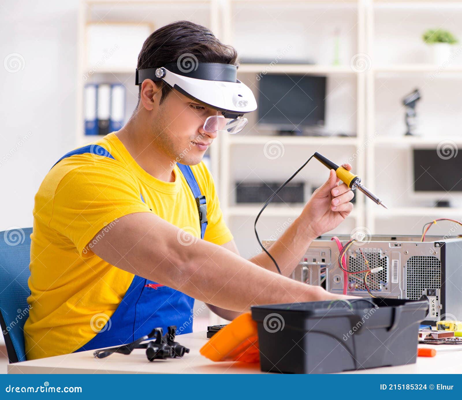 Computer Repair Technician Repairing Hardware Stock Photo - Image of ...