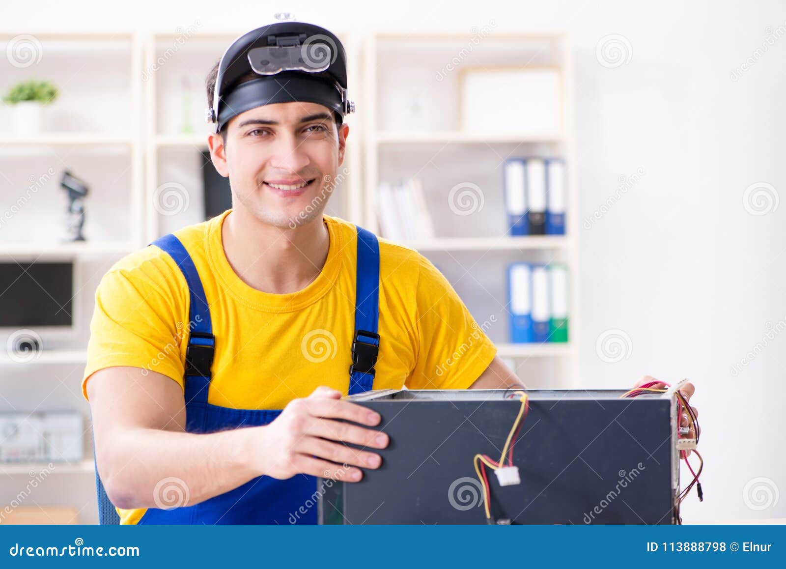 The Computer Repair Technician Repairing Hardware Stock Photo - Image ...