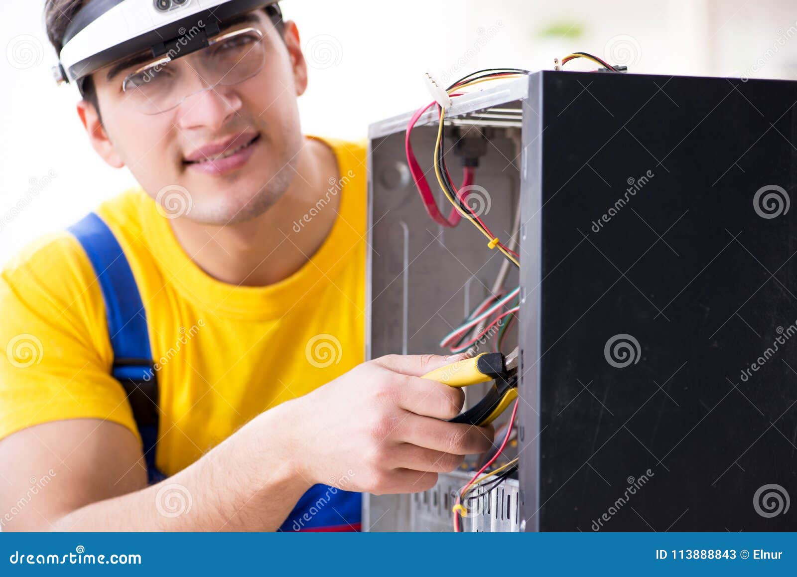 The Computer Repair Technician Repairing Hardware Stock Image - Image ...