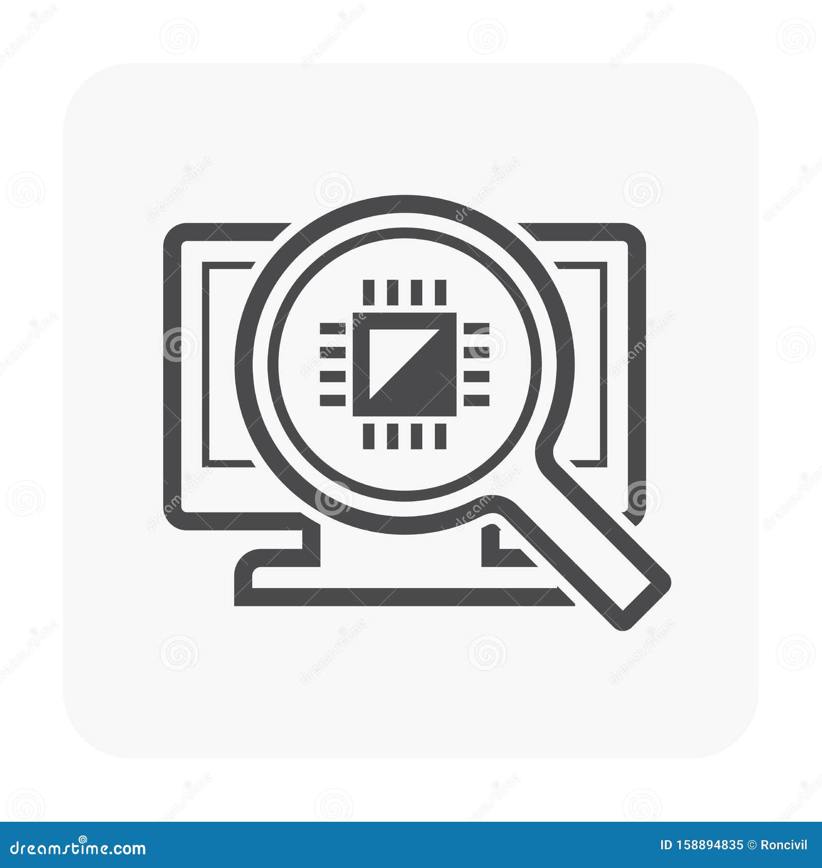 Computer repair icon stock vector. Illustration of hardware - 158894835