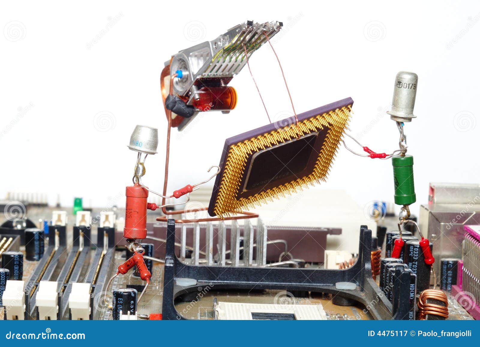 Computer repair or upgrade stock image. Image of motherboard - 4475117