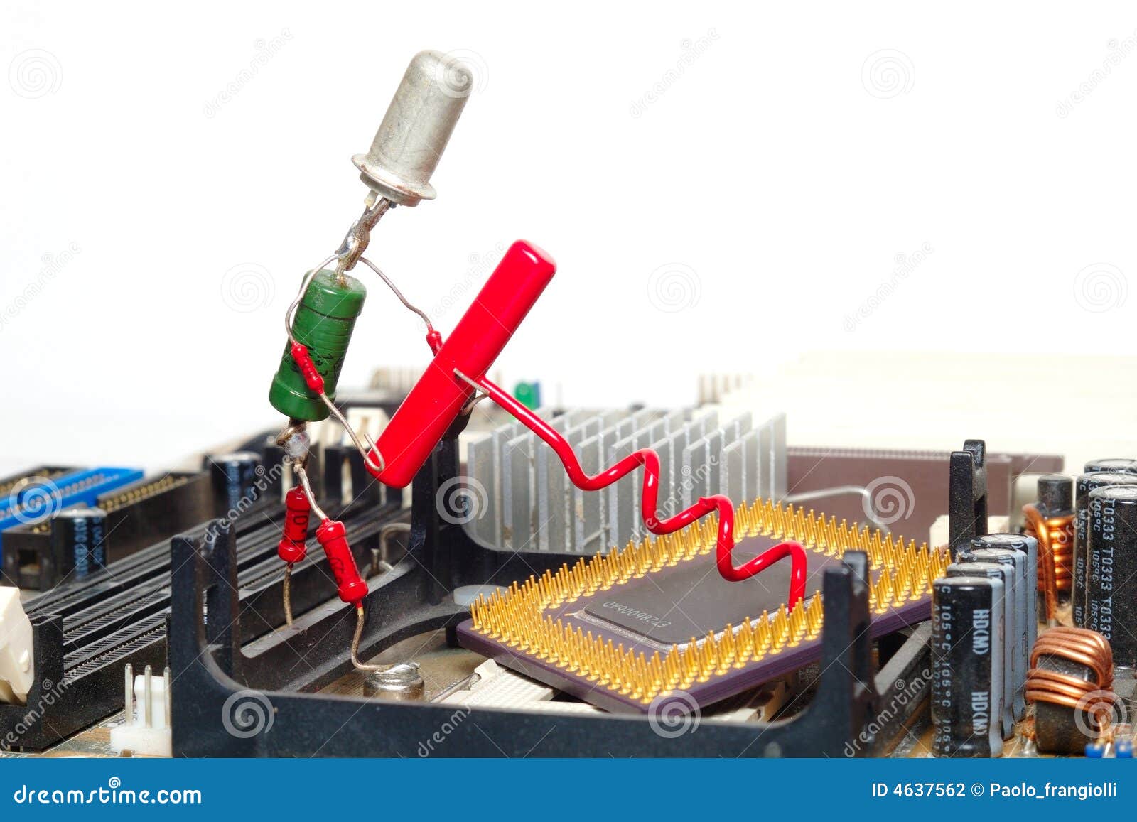Computer repair or upgrade stock photo. Image of processor - 4637562