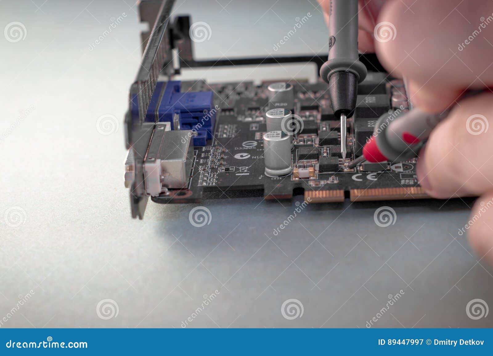Computer Repair, Video Card Stock Image - Image of install, cables ...