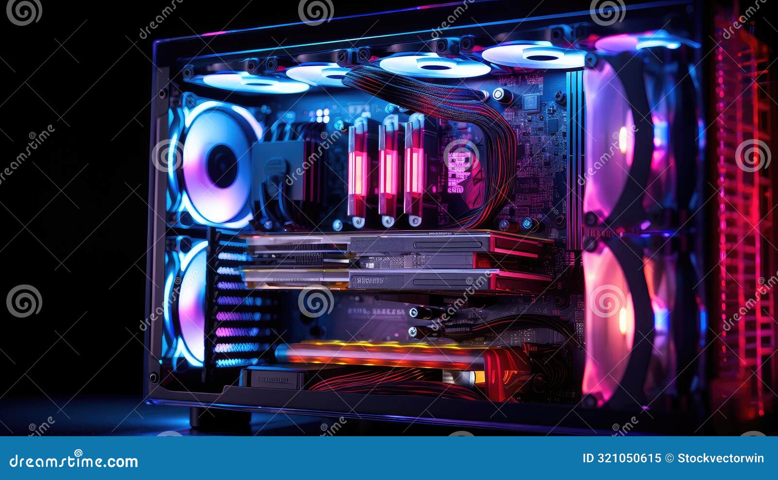 Computer rgb lighting stock illustration. Illustration of visuals ...