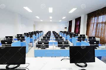 Computer room stock photo. Image of classroom, black - 14751078