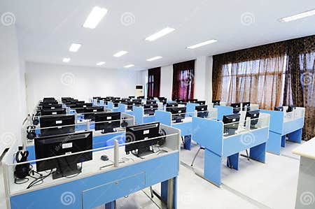 Computer room stock image. Image of company, display - 14751129
