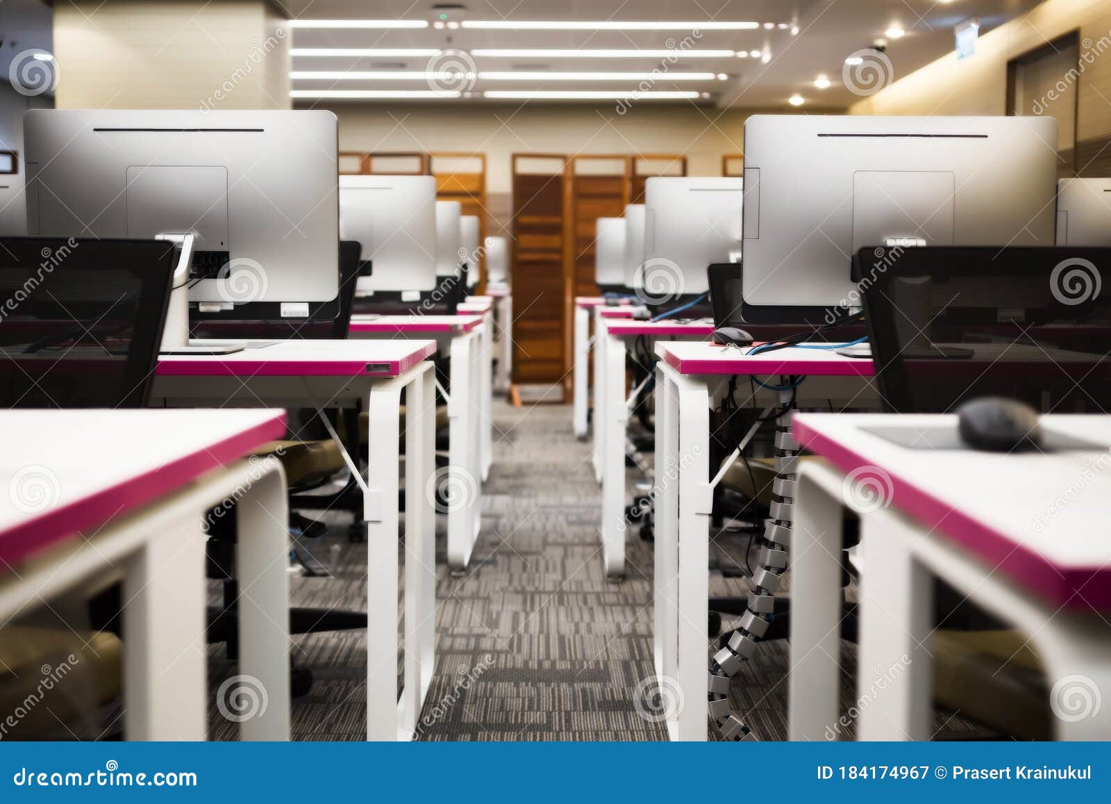 Group of Computer Neatly Placed in a Computer Stock Image - Image of ...