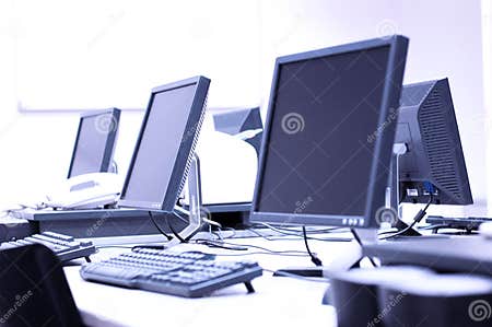 Computer room stock image. Image of business, data, communications ...