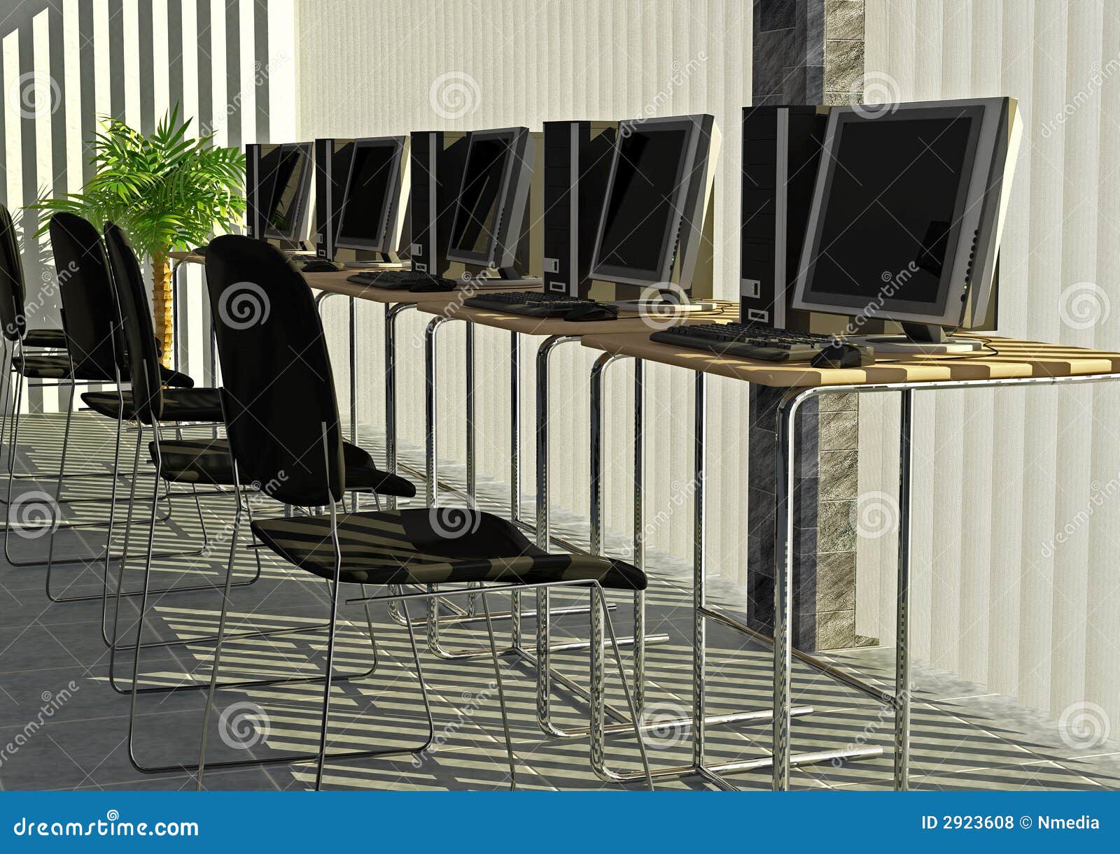 Computer Room stock illustration. Illustration of workplace - 2923608