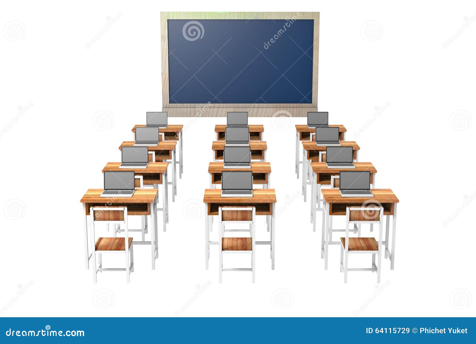 Computer room stock illustration. Illustration of desks - 64115729