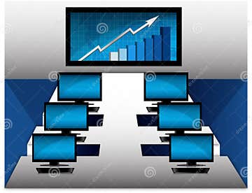 Computer room / vector stock vector. Illustration of computers - 14741489