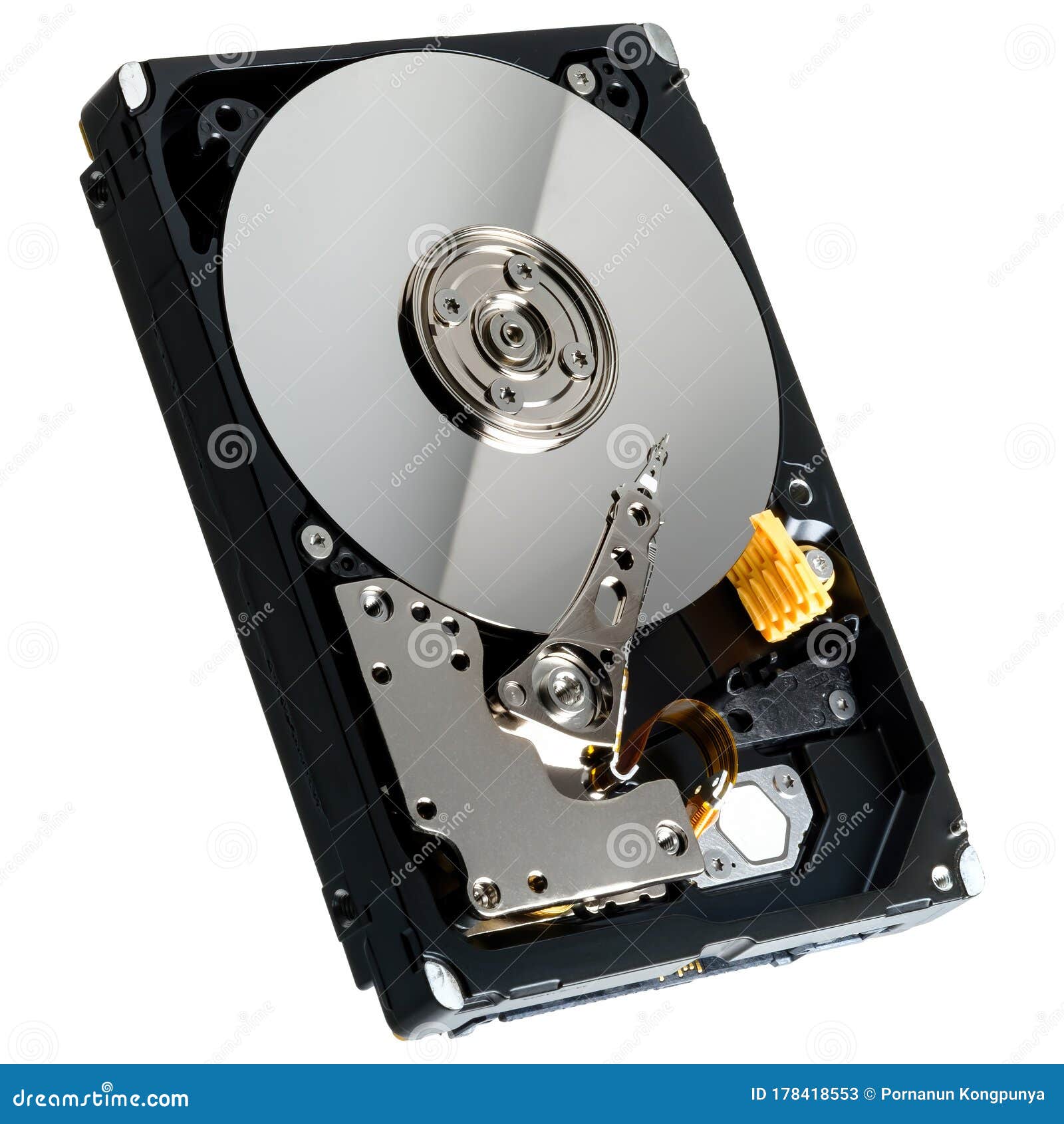 A Computer`s Hard Disk Hdd Data Storage Drive Without Shield Isolated ...