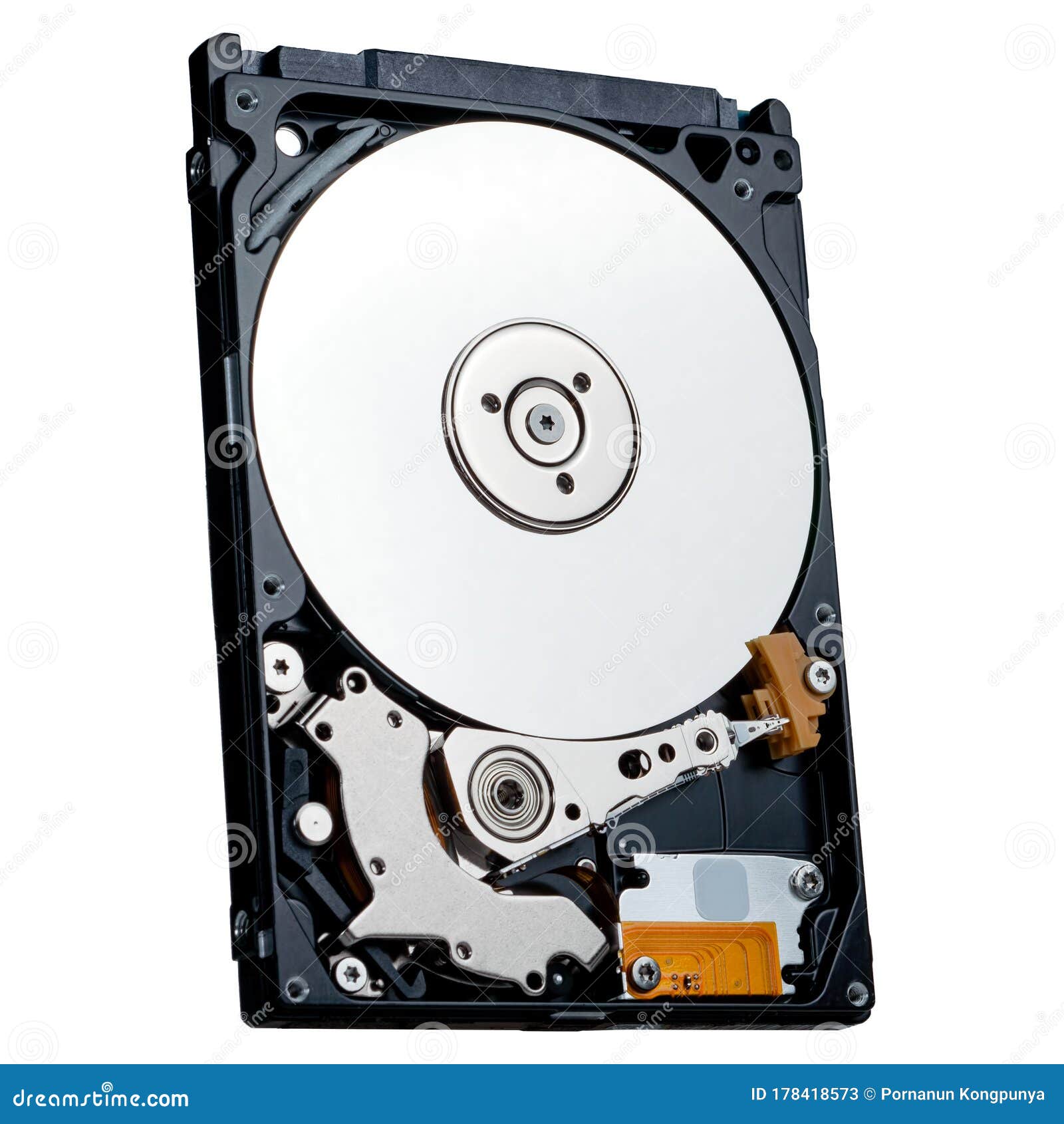 A Computer`s Hard Disk Hdd Data Storage Drive without Shield Isolated ...