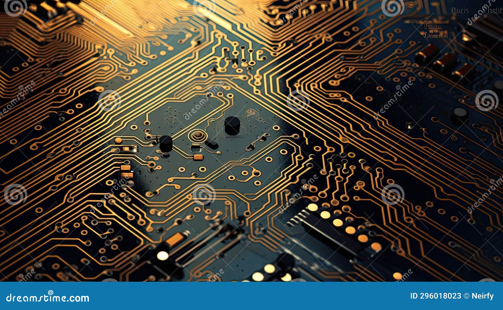 Computer S Internal Circuitry Stock Image - Image of electronic ...