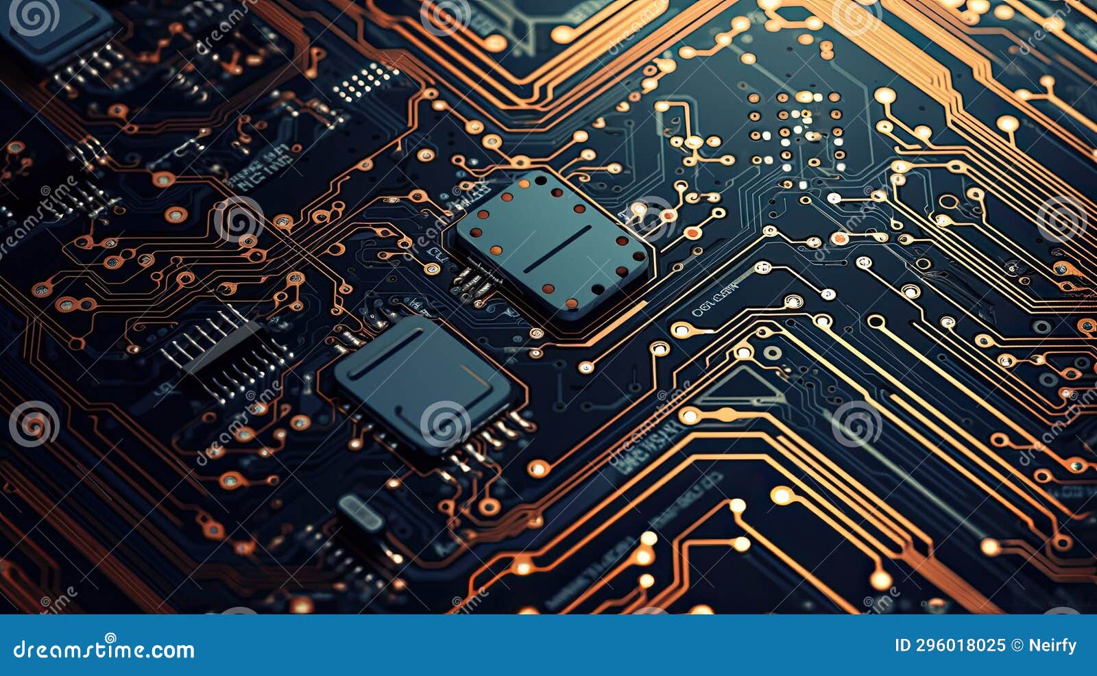 Computer S Internal Circuitry Stock Image - Image of design, cyberpank ...