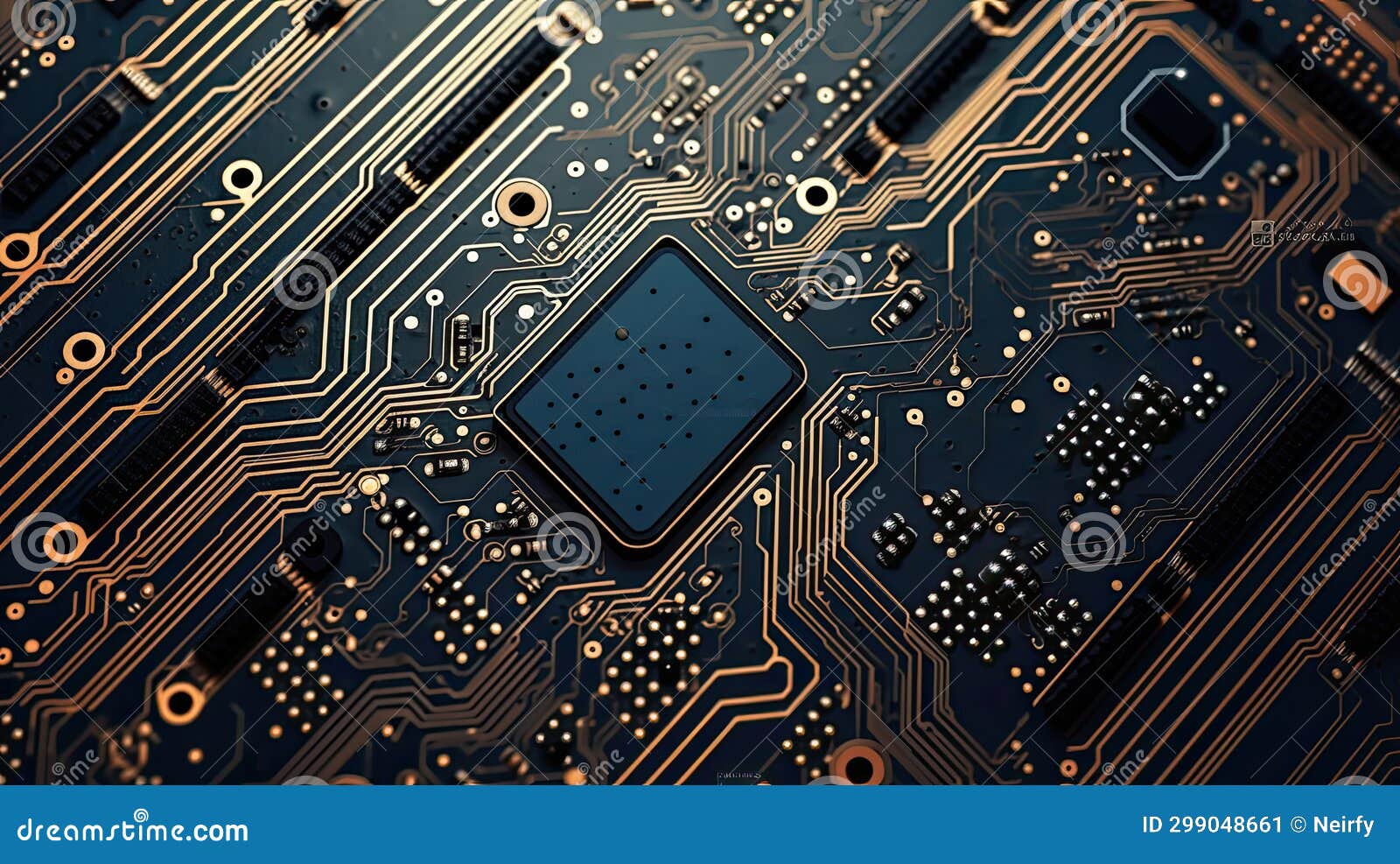 Computer S Internal Circuitry Stock Image - Image of data, cyber: 299048661