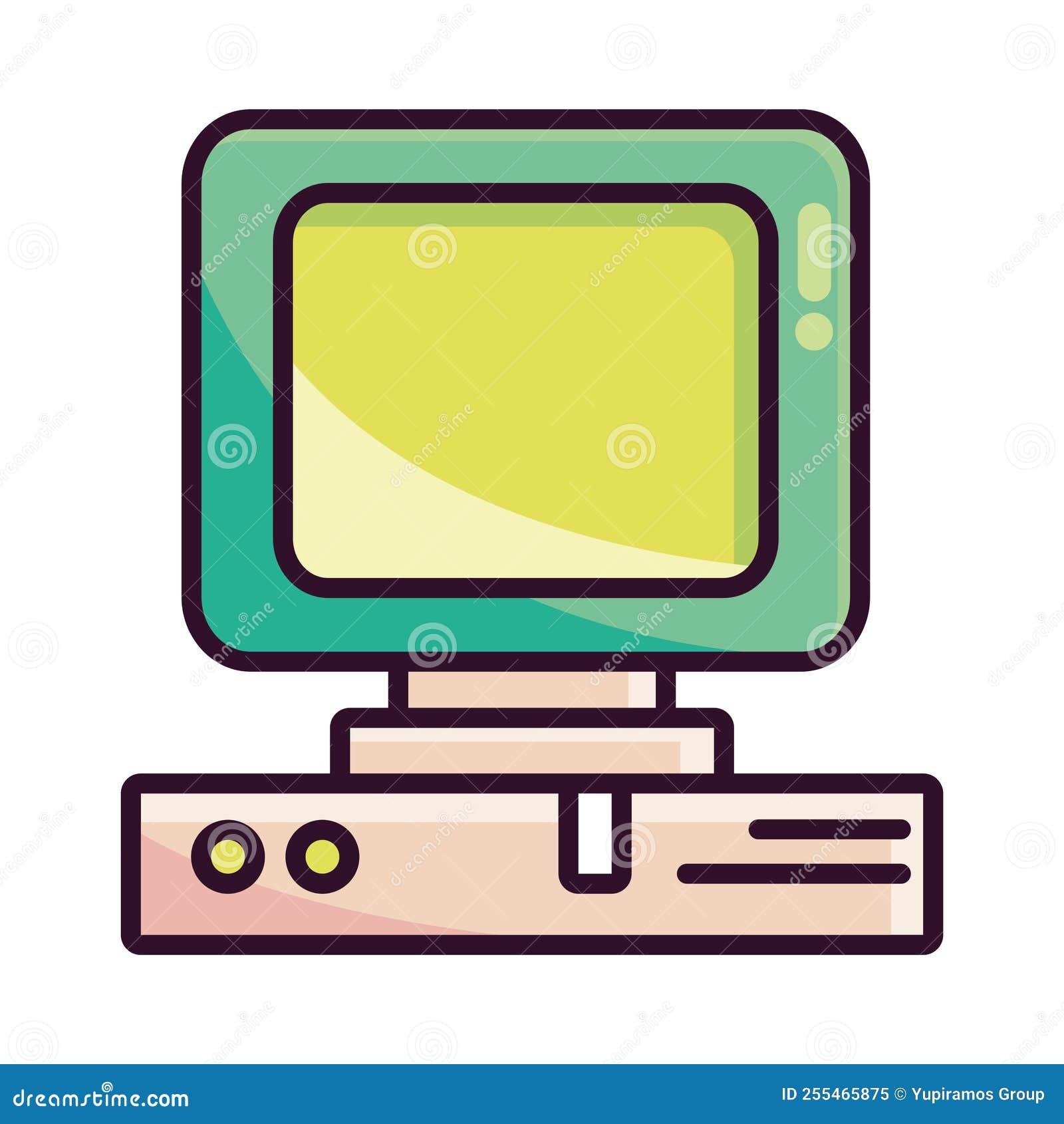 Computer 90s modern style stock vector. Illustration of retro - 255465875