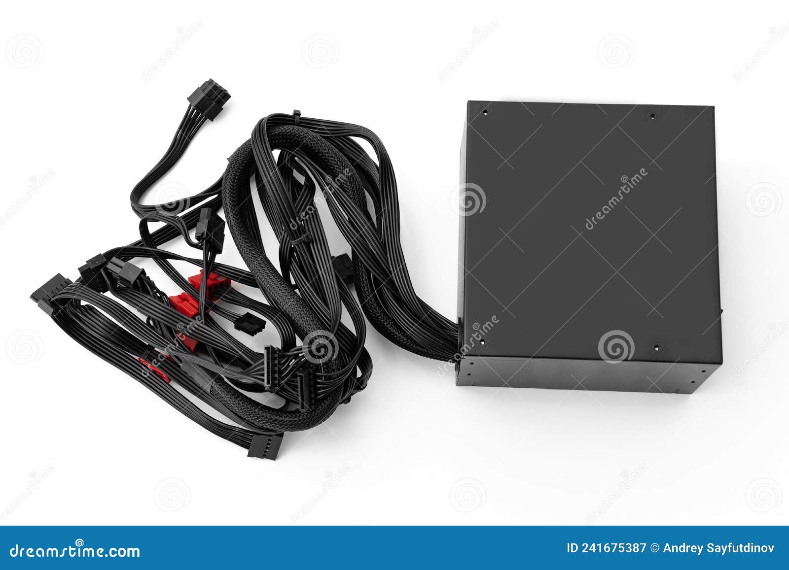 PSU. the Computer S Power Supply is on a White Background. Stock Image ...