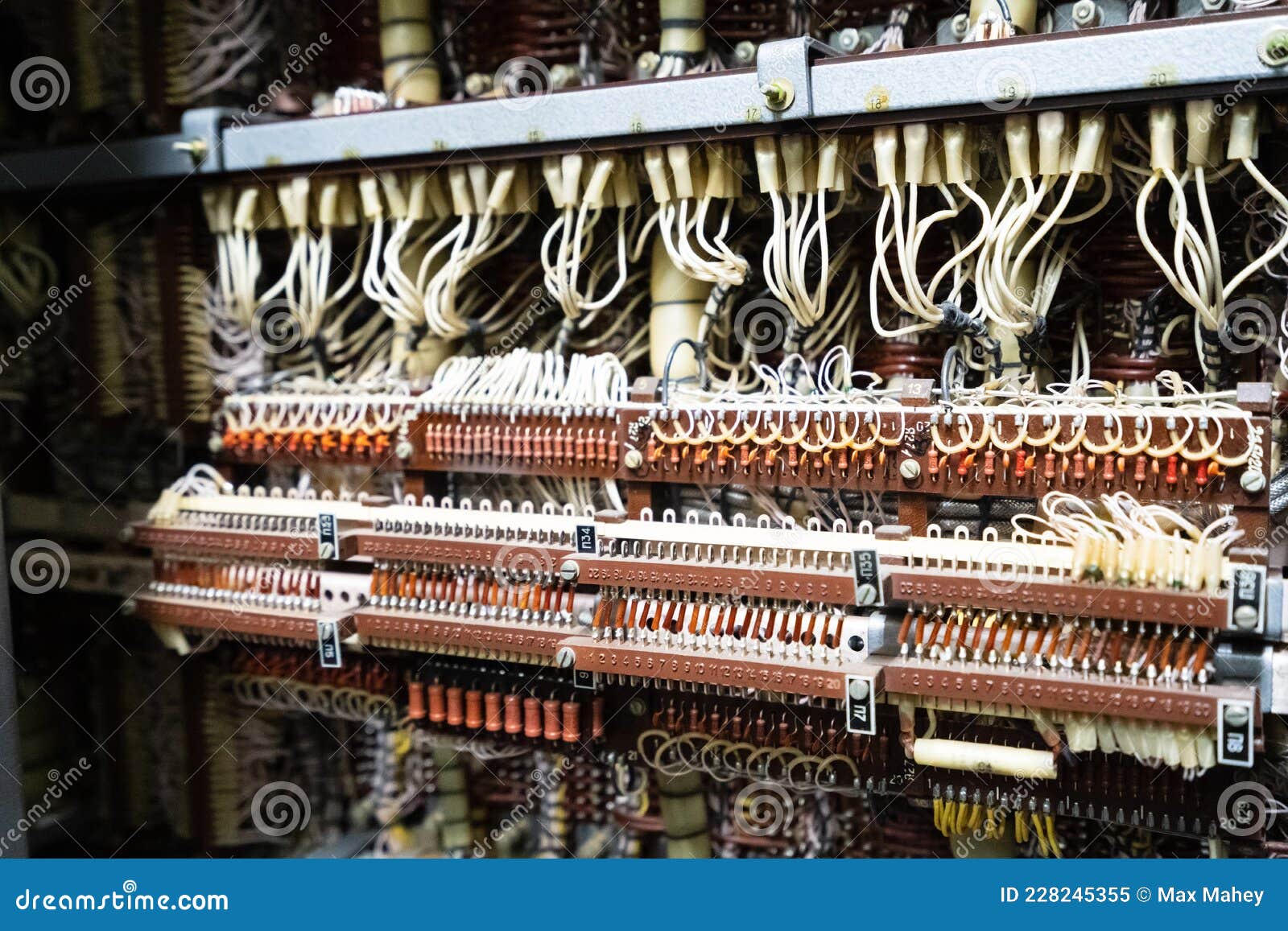 Computer Of The 70s Of The USSR. Inside A Computer Cabinet From The 70s ...