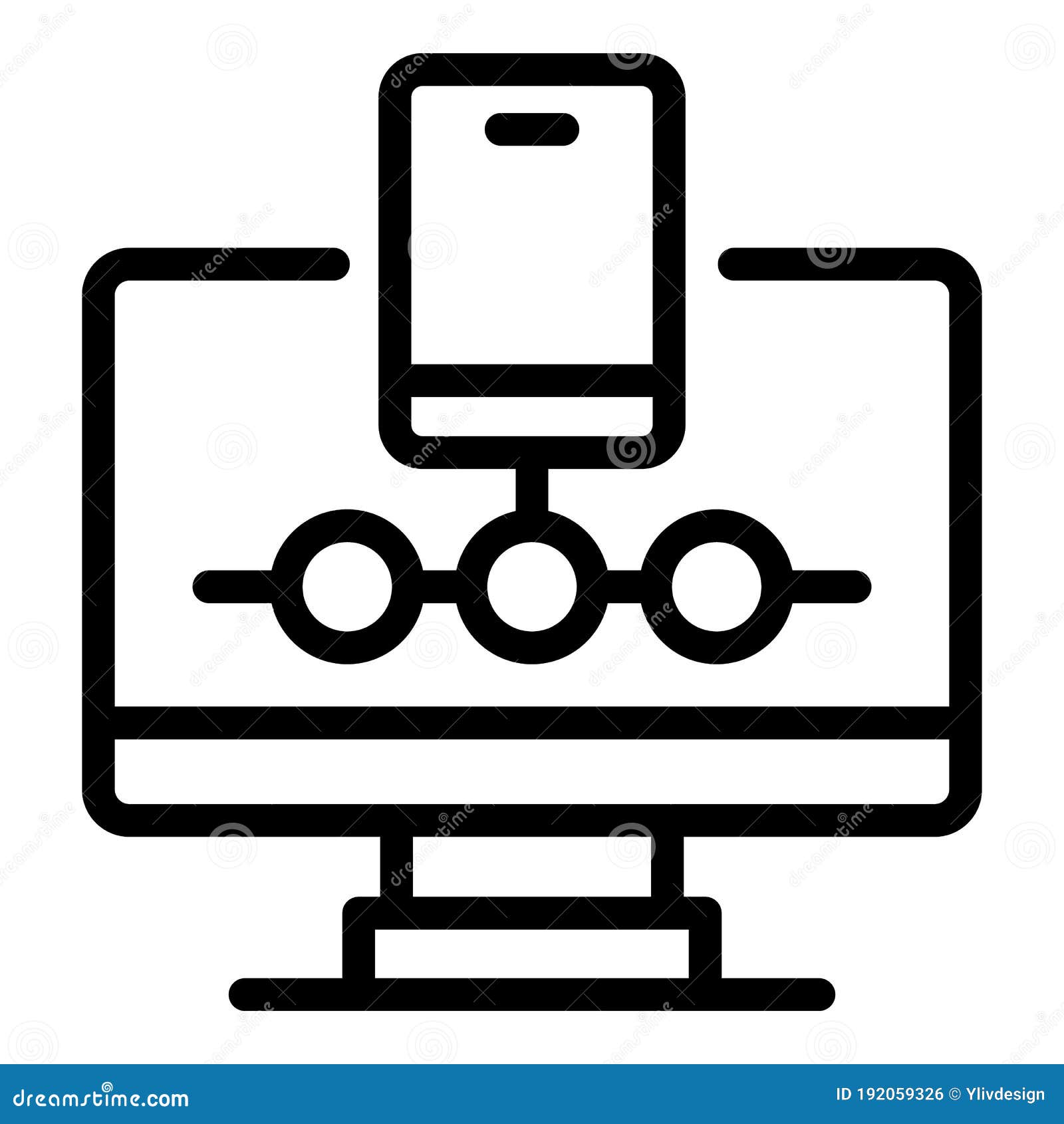 Computer Safe Authentication Icon, Outline Style Stock Vector ...