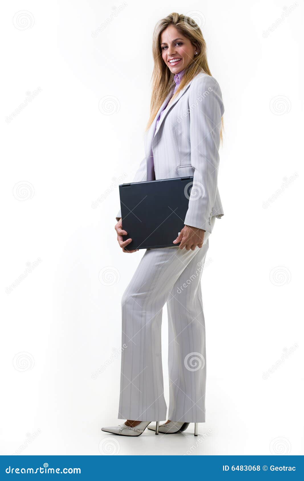 Computer Sales lady stock photo. Image of blonde, industry - 6483068