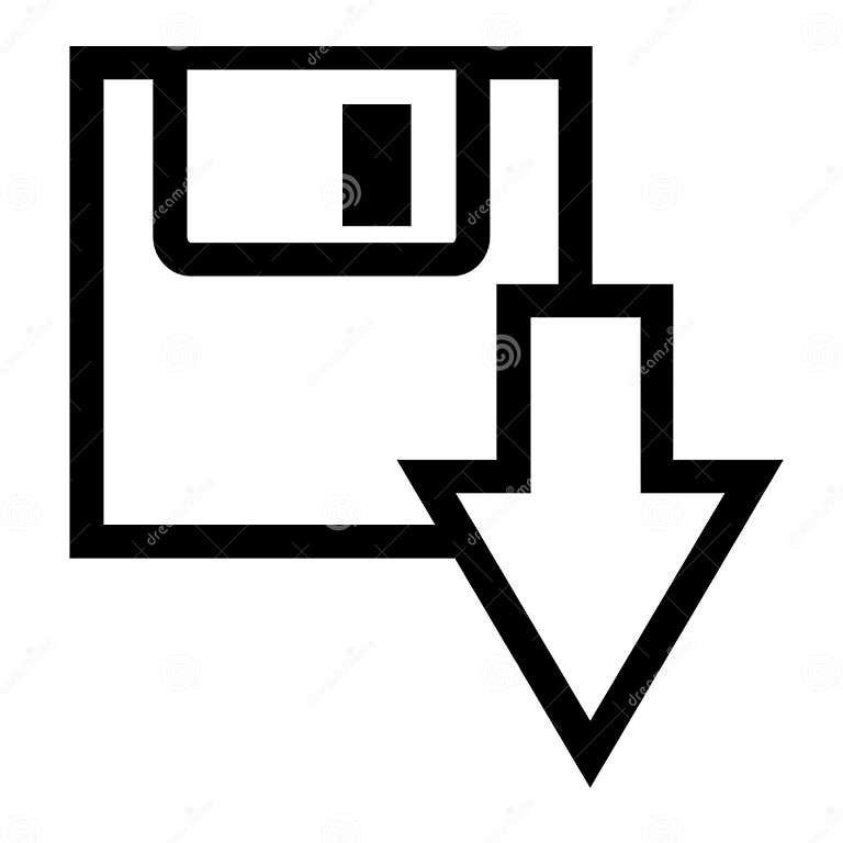 Computer save button stock illustration. Illustration of document ...