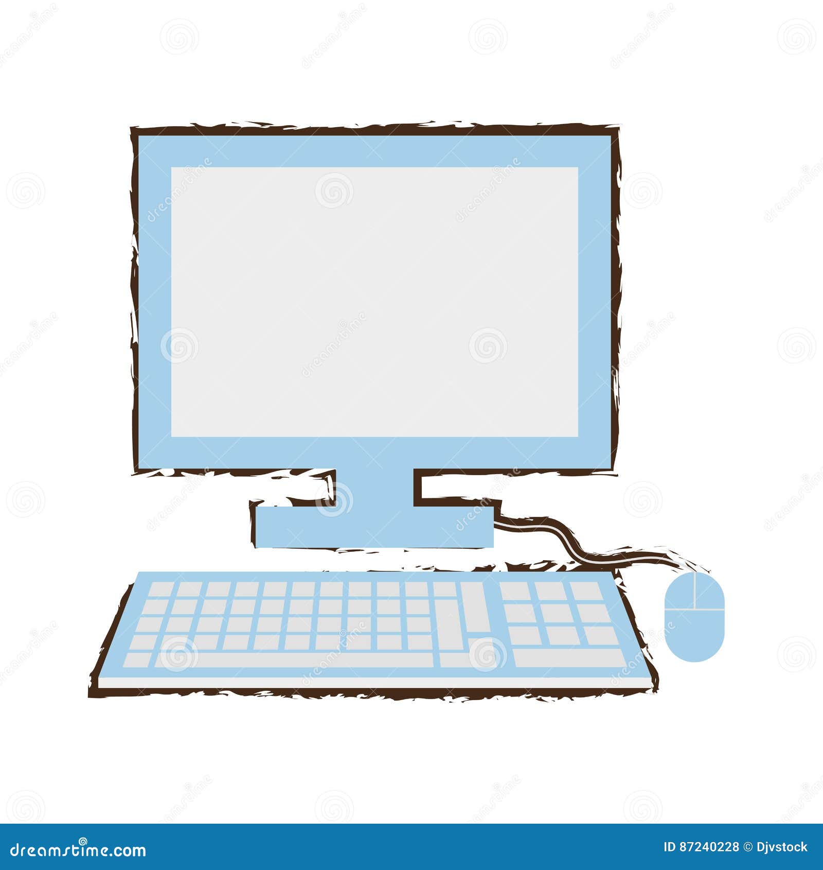 Computer School Learn Sketch Stock Illustration - Illustration of ...
