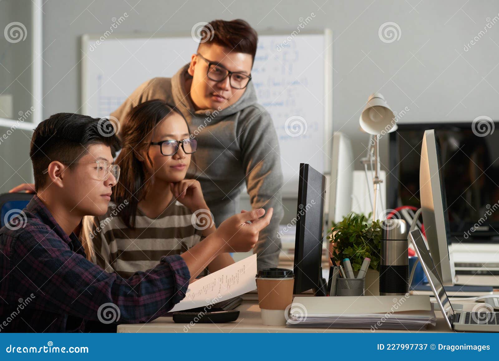 Computer Science College Student Stock Image - Image of pensive ...