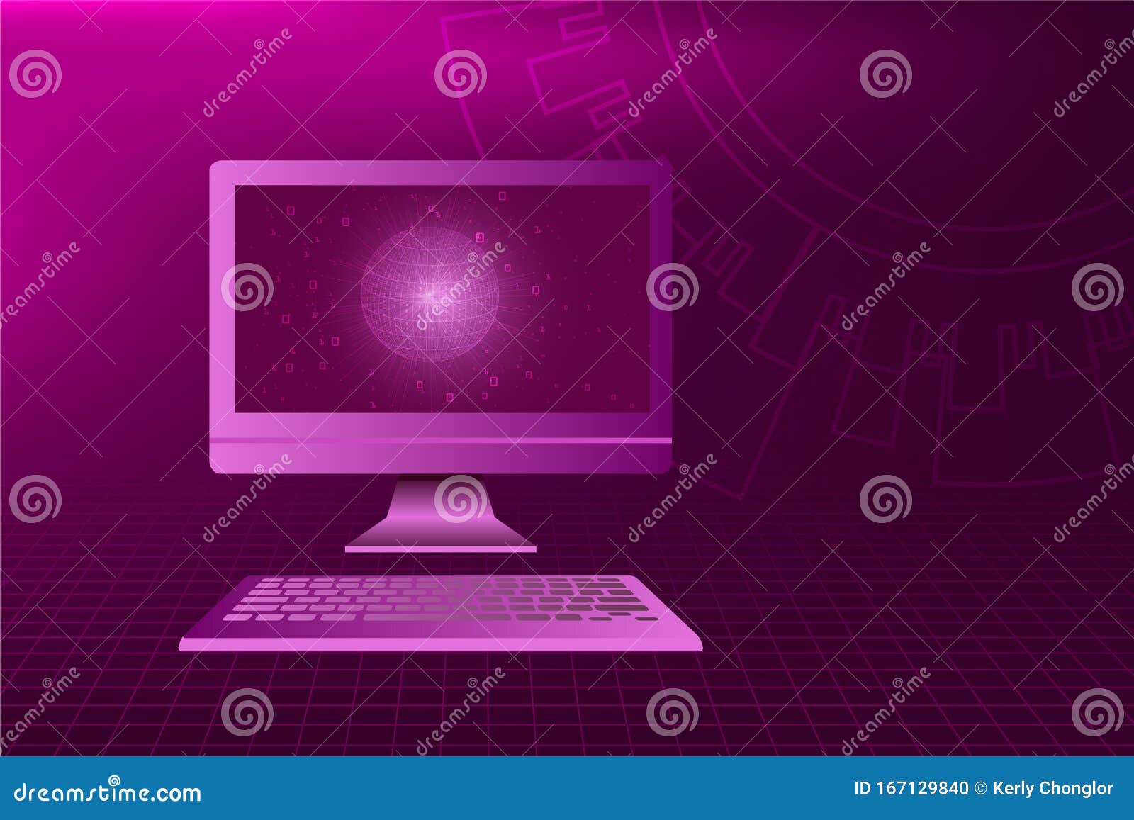 Computer Science Digital Technology on Abstract Background. Stock ...