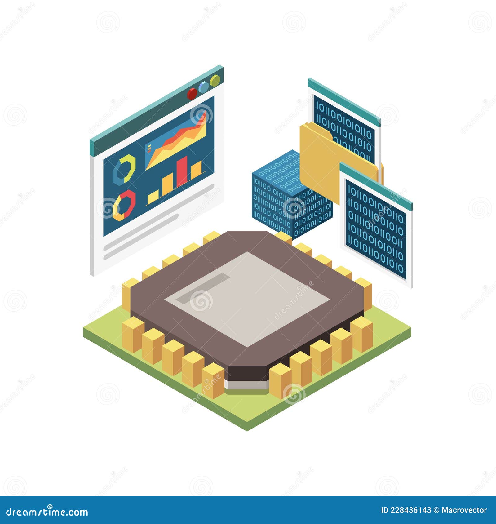 Computer Science Education Composition Stock Vector - Illustration of ...