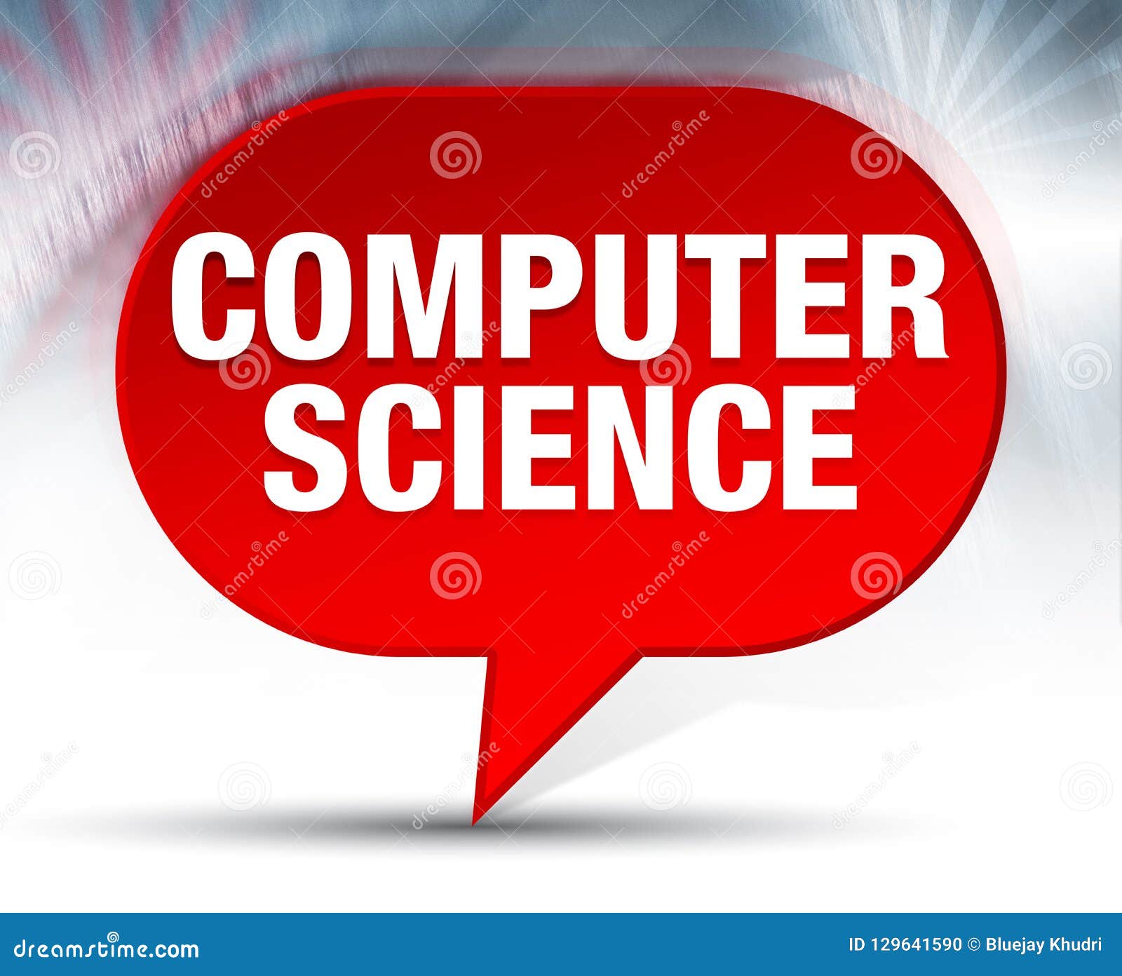 Computer Science Red Bubble Background Stock Illustration ...