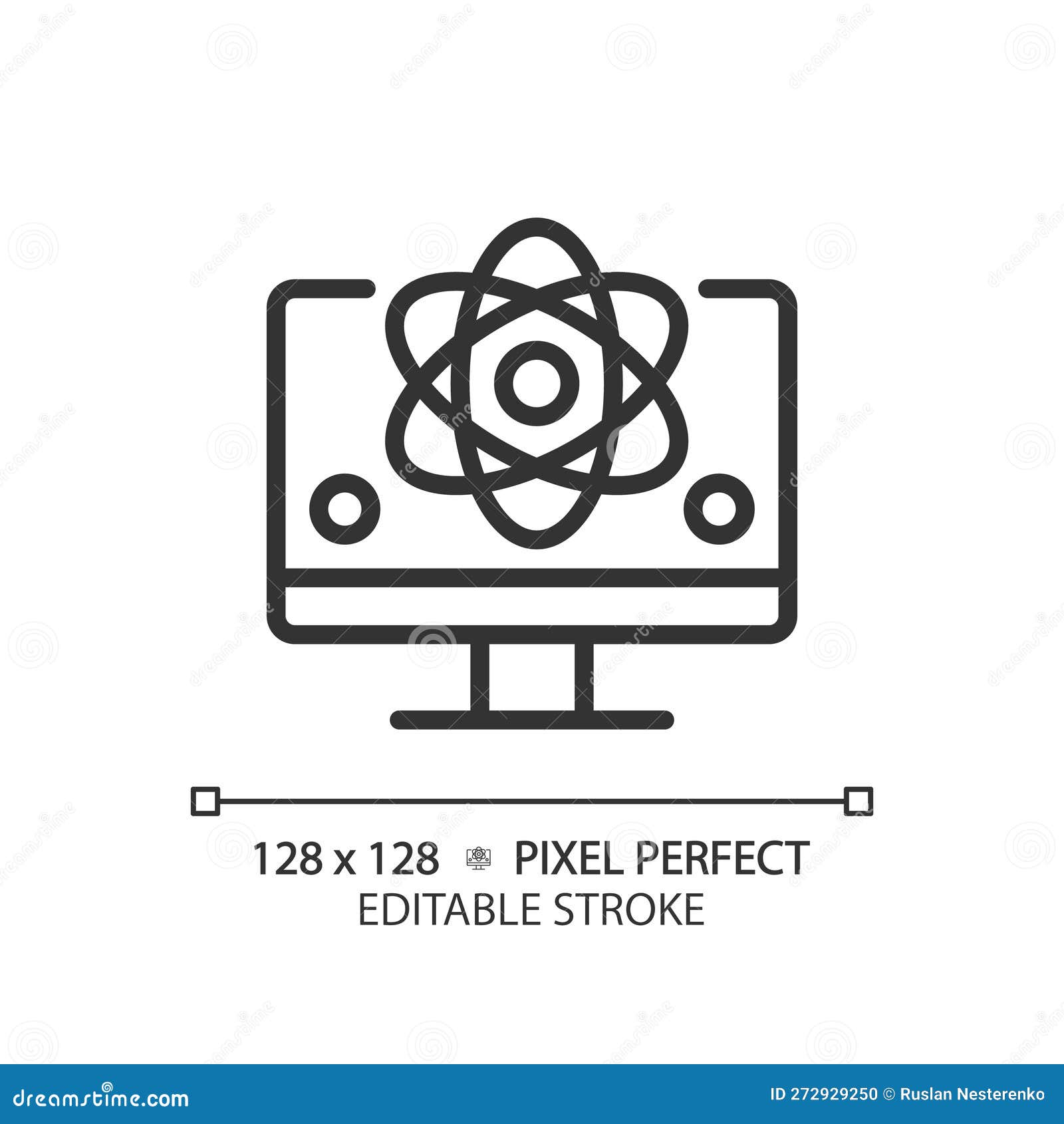 Computer Science and STEM Pixel Perfect Linear Icon Stock Vector ...