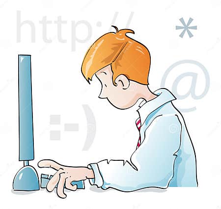 Computer science student stock illustration. Illustration of navigator ...