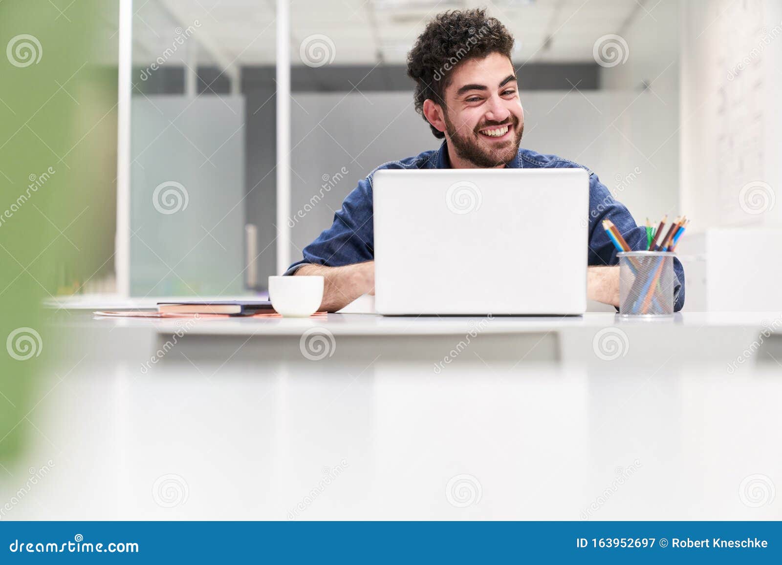 Computer Science Student at Laptop Computer Stock Image - Image of ...