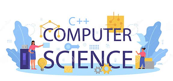 Computer Science Typographic Header. Student Write Software Stock ...