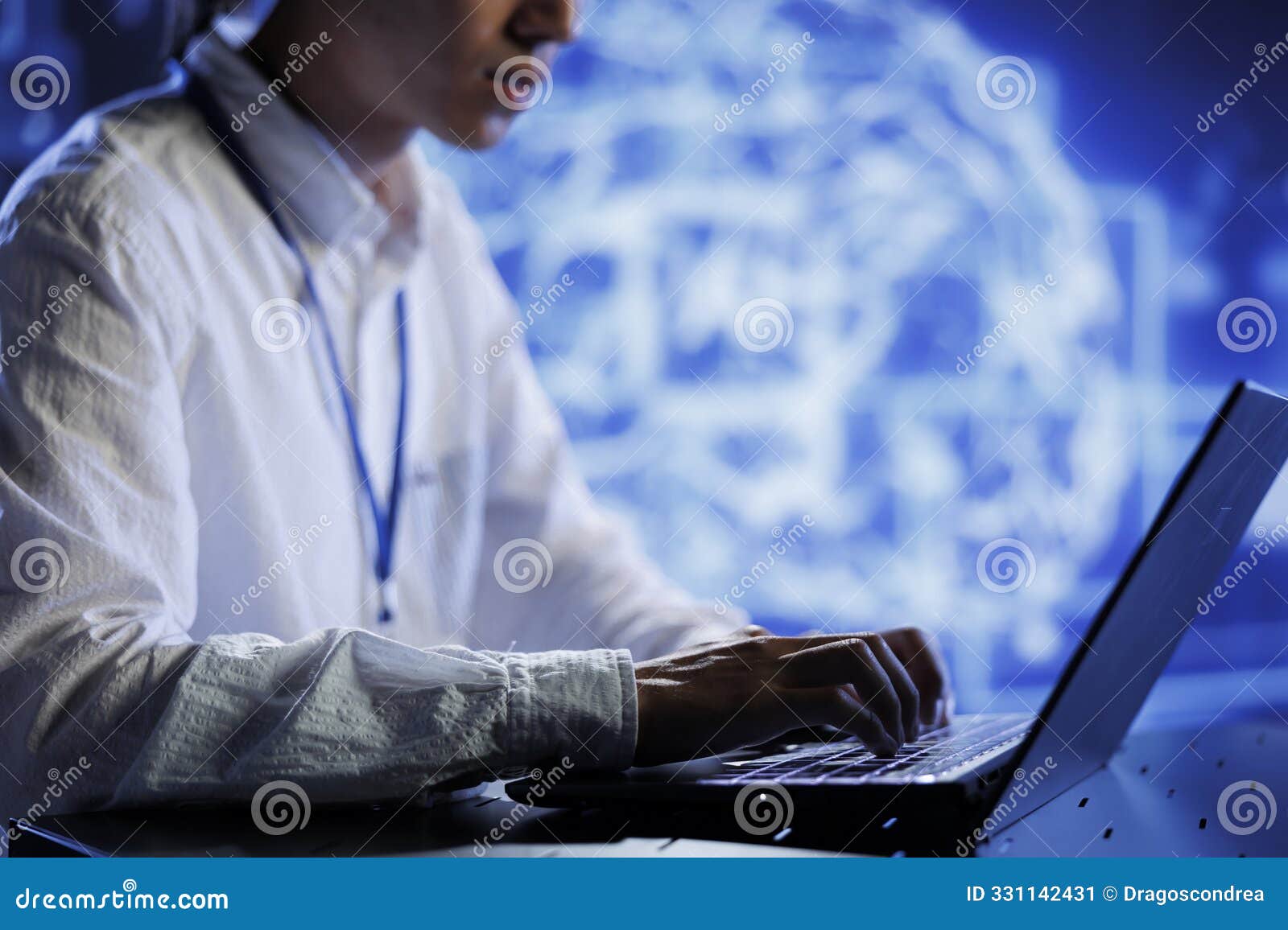 Computer Scientist Doing AI Simulation Stock Image - Image of programming, information: 331142431