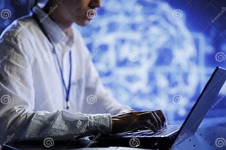 Computer Scientist Doing AI Simulation Stock Image - Image of programming, information: 331142431