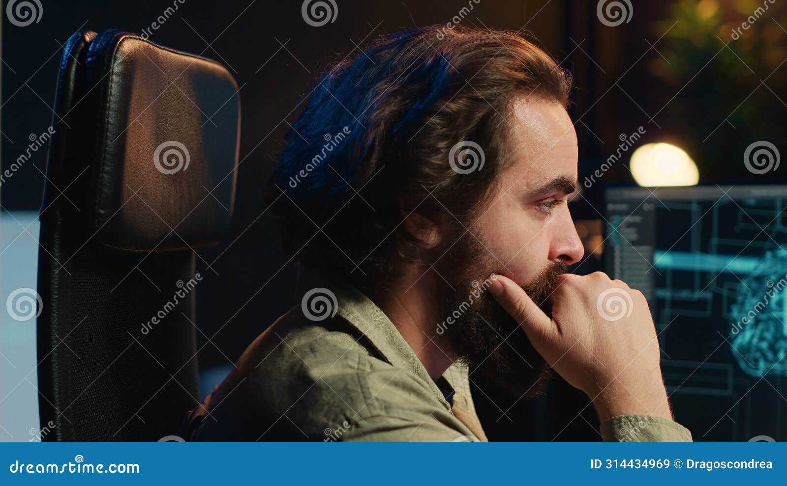 Computer Scientist Updating Artificial Intelligence Machine Learning Algorithm Stock Image ...