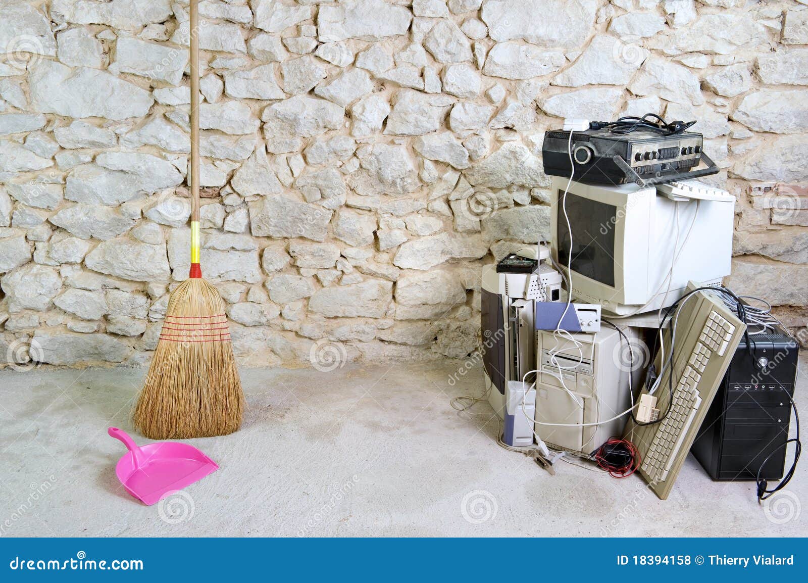 Computer scrap three stock photo. Image of renew, pile - 18394158