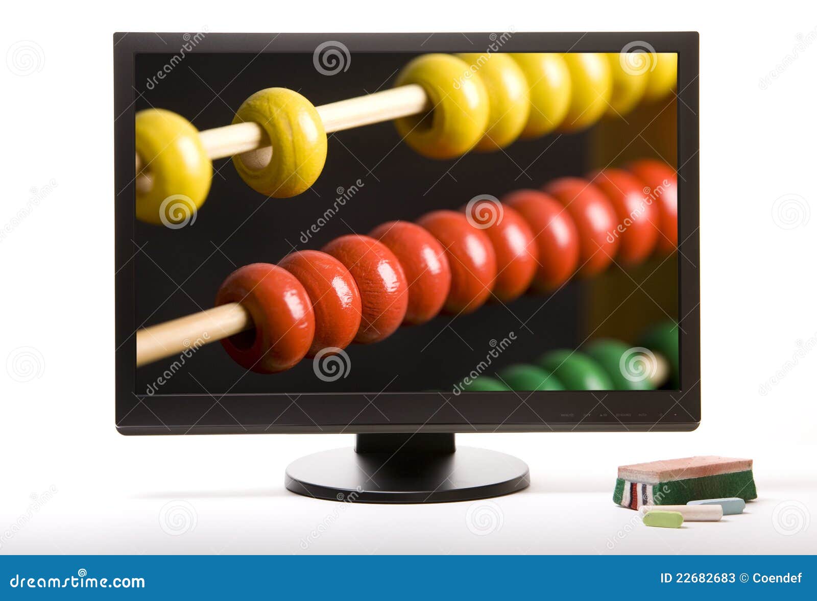 Computer Screen with Abacus Stock Image - Image of computerscreen ...