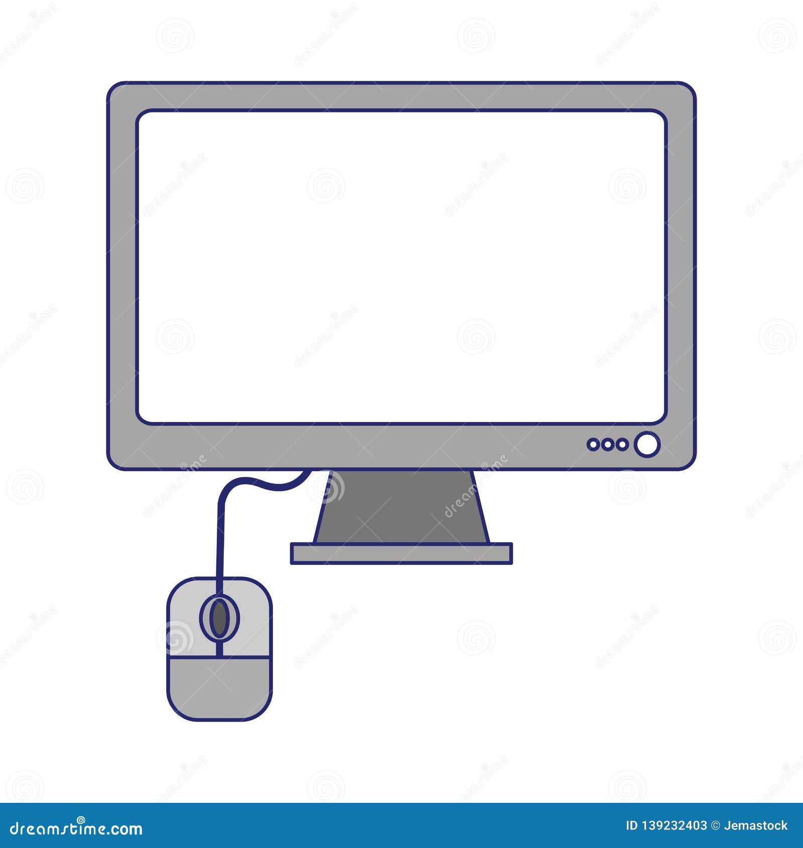 Computer Screen Amd Mouse Symbol Stock Vector - Illustration of digital ...