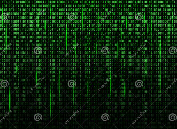 Computer Screen Binary Data Code Stock Vector - Illustration of concept, cipher: 75789068