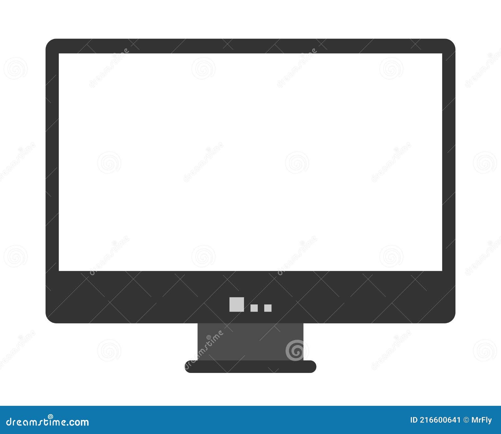 Computer Screen Blank, Artistic Vector Illustration Stock Vector ...