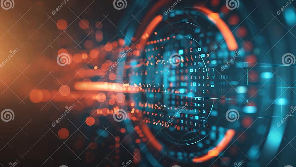 A Computer Screen with a Blue Circle in the Middle by AI Generated ...