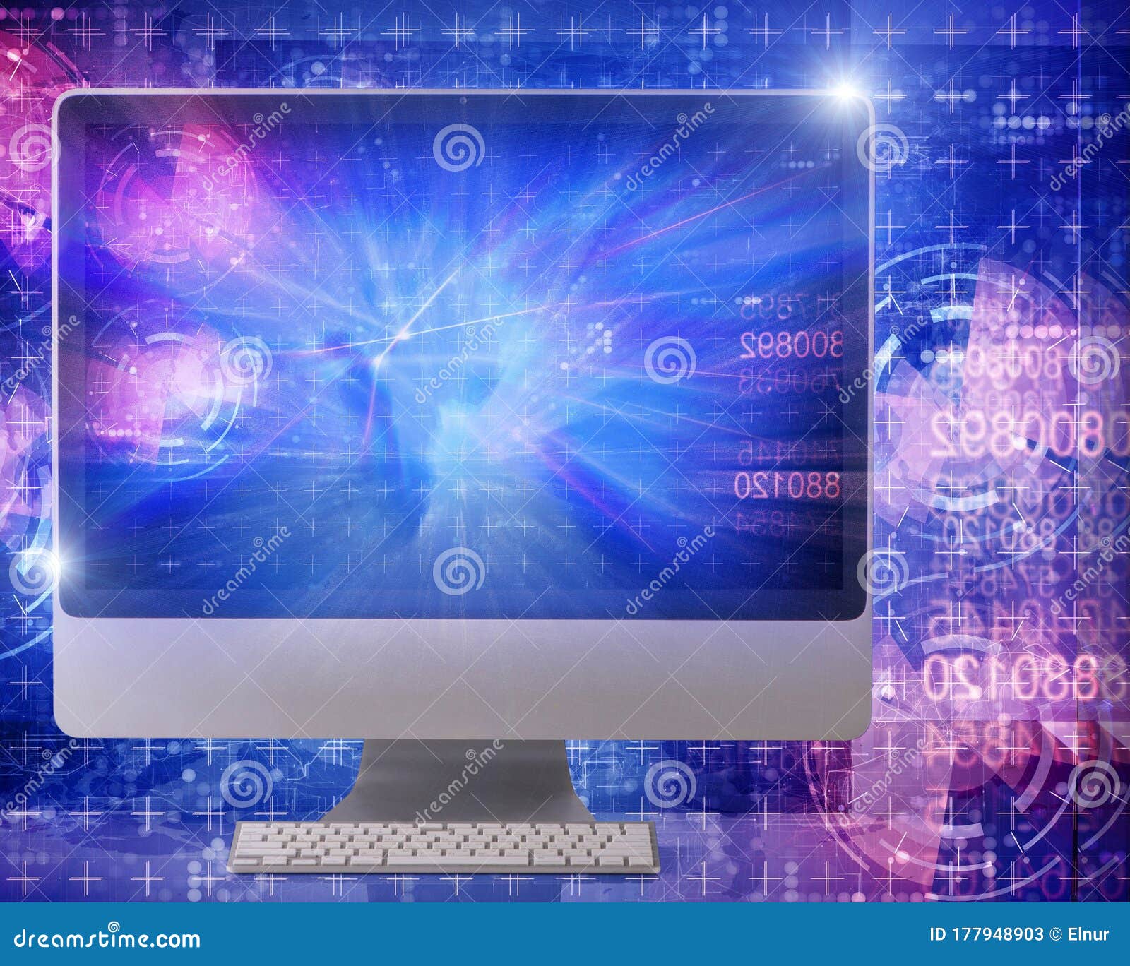 Computer Screen in Business Concept Stock Illustration - Illustration ...