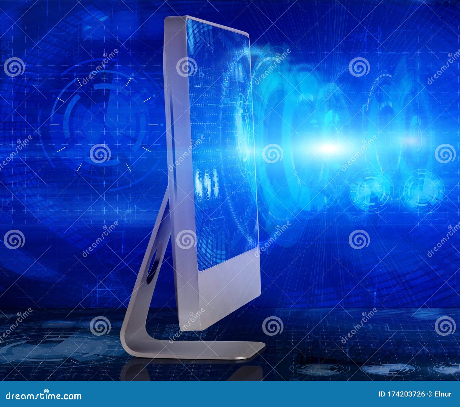 Computer Screen in Business Concept Stock Photo - Image of connection ...