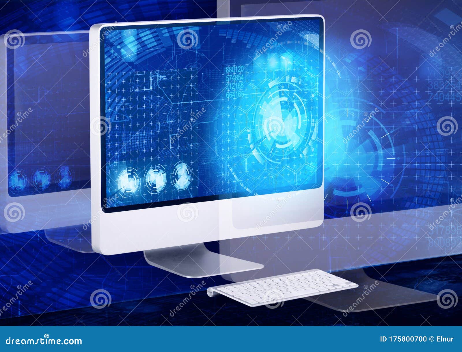 Computer Screen in Business Concept Stock Photo - Image of earth ...