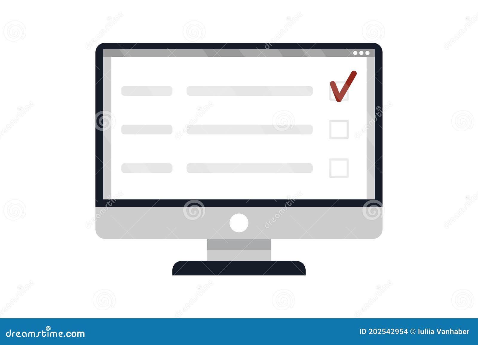 Computer Screen with Checklist Document. Concept of Paper Checklist ...